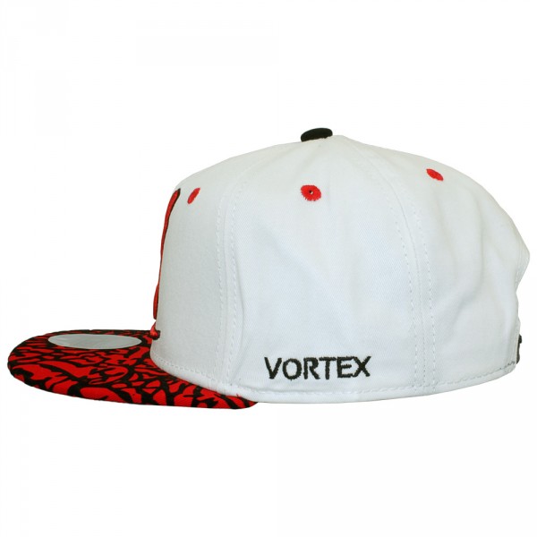 Casquette Snapback Vortex VX - Bred - Blanc / Rouge